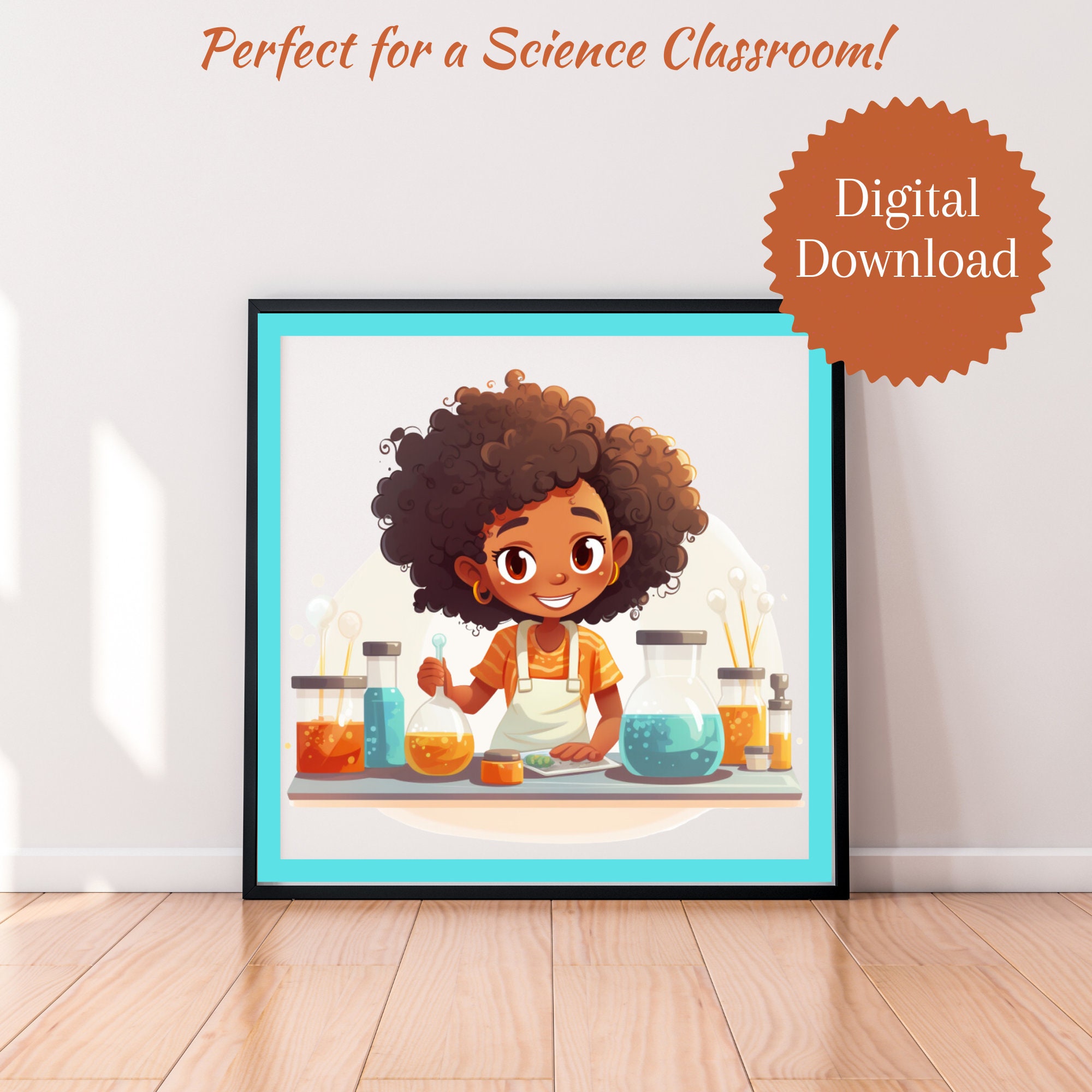 Black Girl Science Clipart, African American Kids Scientist Party ...