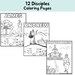 12 Disciples of Jesus Coloring Pages, Apostles Sunday School Printable ...