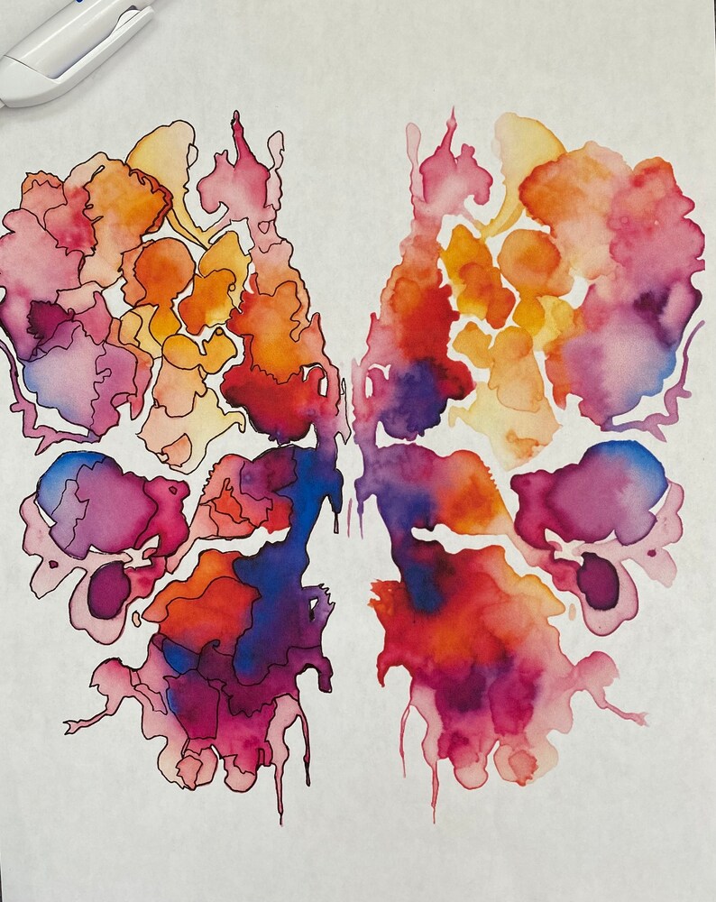 Reverse Coloring Pages, Backwards Coloring Book, Abstract Watercolor ...