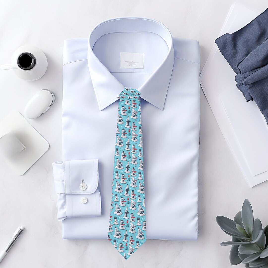 Microscope Neck Tie, Pathologist Doctor Gift, Biomedical Science ...