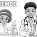 Black Kids in STEM Coloring Book, Science Teacher, African American ...