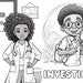 Black Kids in STEM Coloring Book, Science Teacher, African American ...