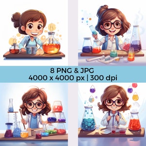 Girl Scientist Png, Chemistry Clipart, Science JPG, Girls in STEM ...