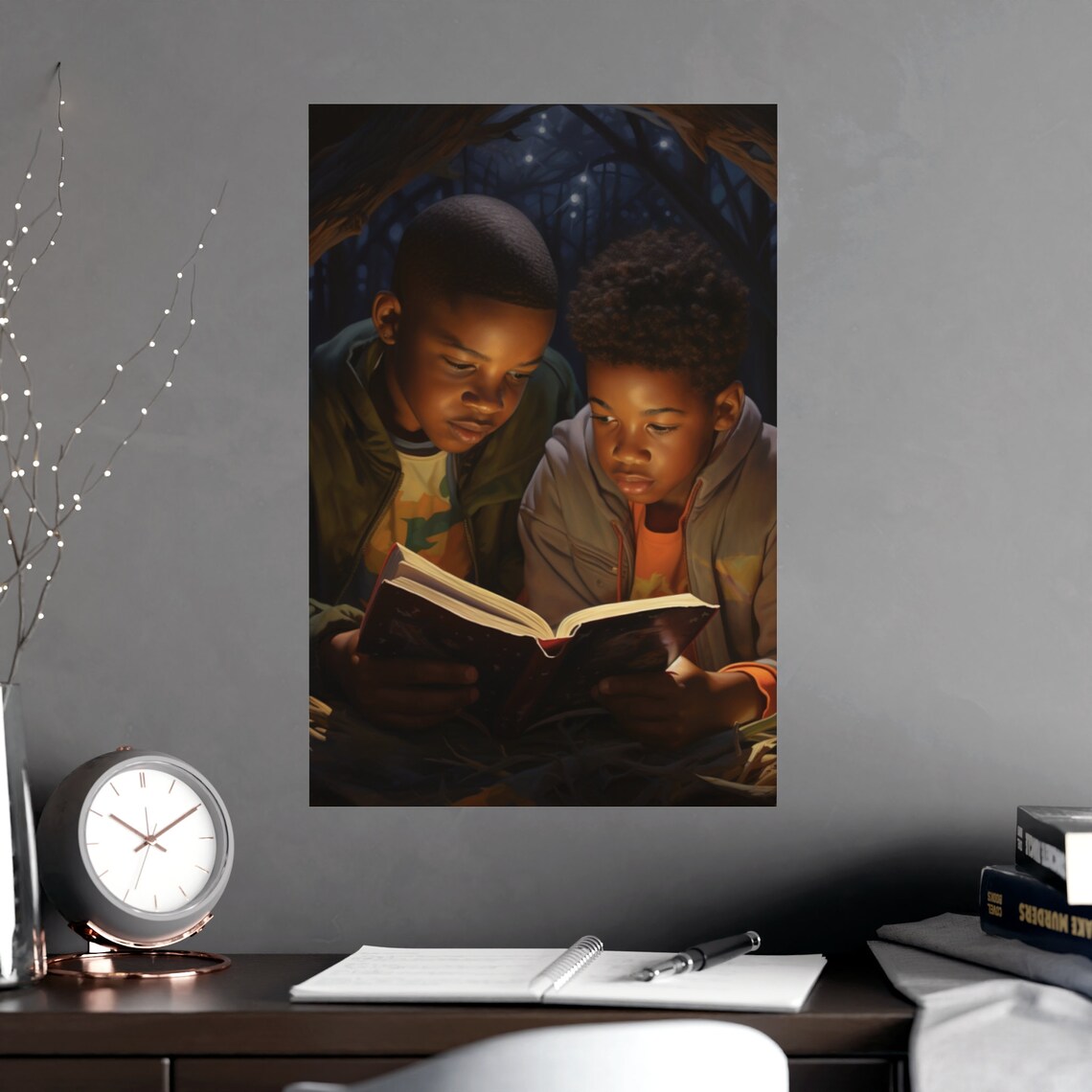 Black Boys Reading Poster Literacy Library Classroom Decor - Etsy