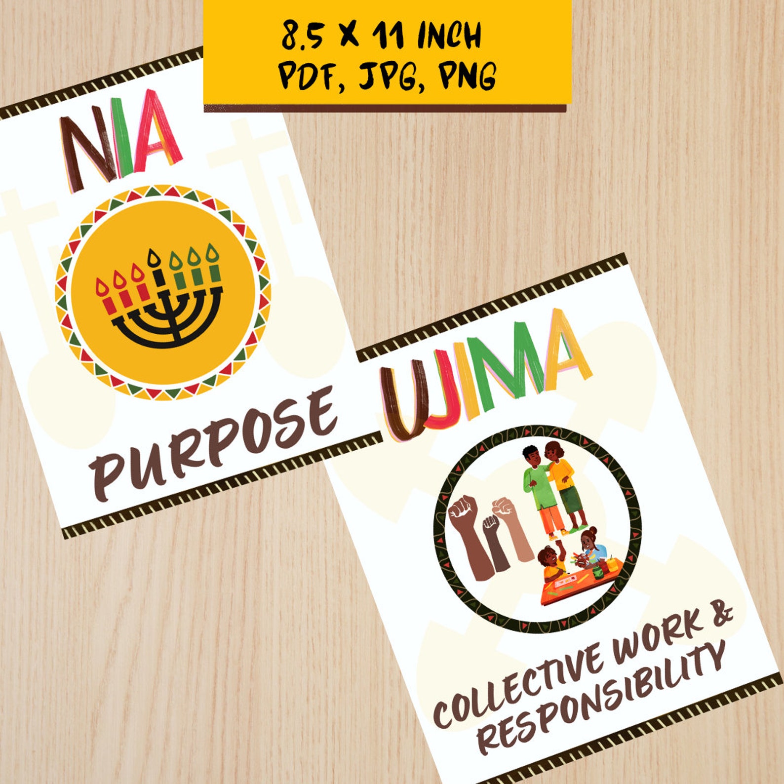 Kwanzaa Posters, 7 Principles Printable, Classroom Homeschool Decor ...
