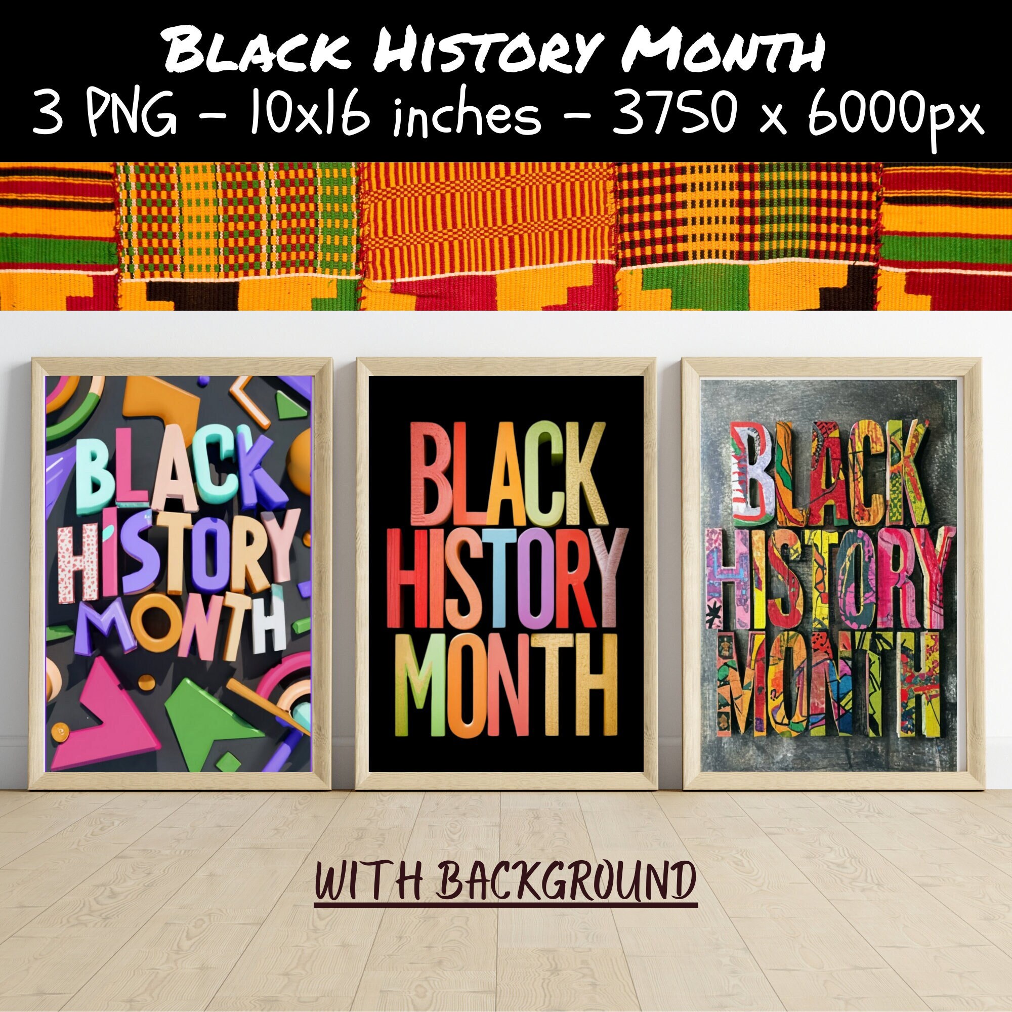 Black History Month Posters, BHM PNG Printable, Digital Paper ...