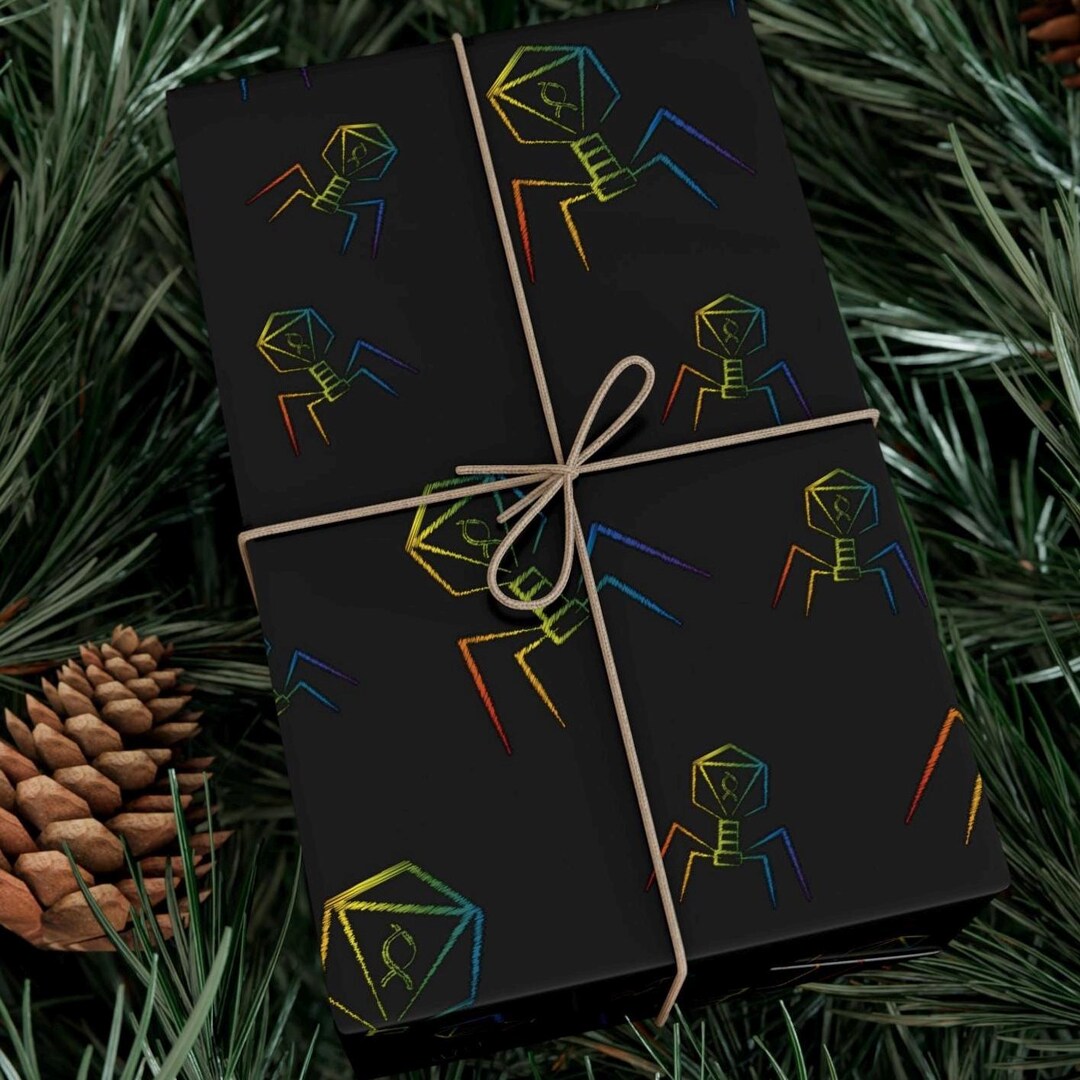 Phage Gift Wrapping Paper, Microbiologist Virologist Gift, Science ...