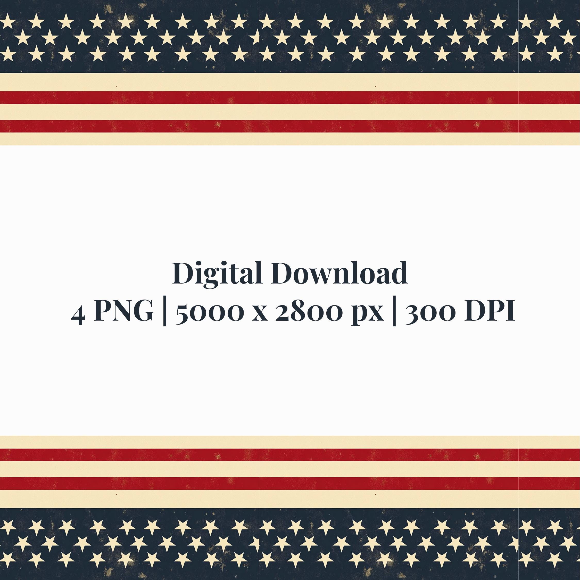 Patriotic Border Clipart, July 4th Seamless Borders, USA Flag ...