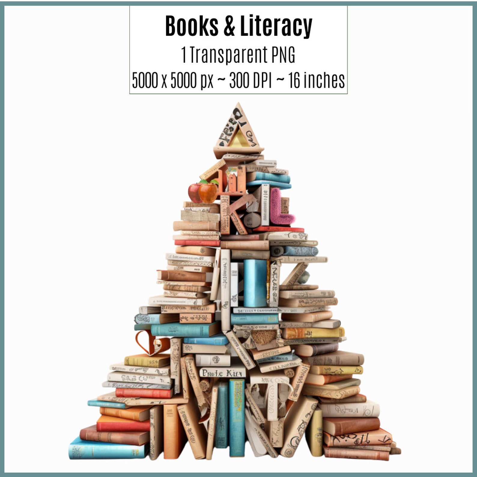 Literacy SVG, Books PNG, Bookworm Clipart, Librarian Reading Teacher ...