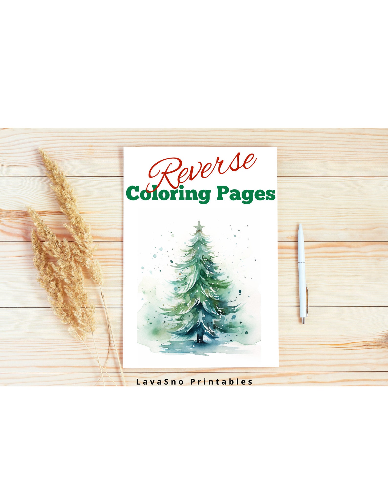 Christmas Reverse Coloring Pages, Holiday Backwards Coloring Book ...