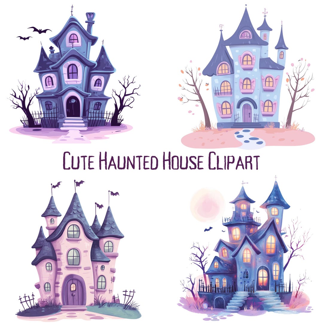 Halloween Haunted House PNG, Cute Pastel Halloween Clipart, Kids Fun ...