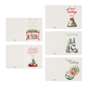Science Christmas Card, Research Geeky Holiday Card, Science Teacher ...