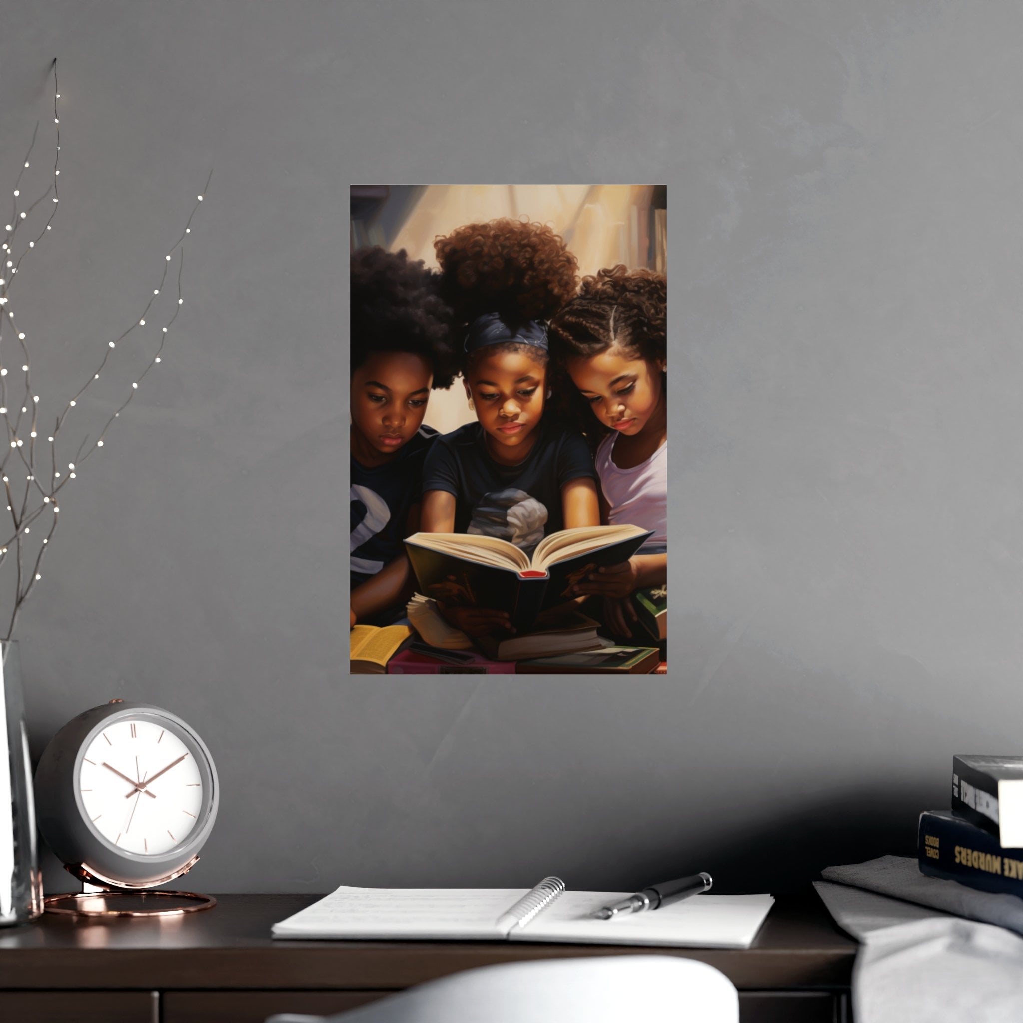 Black Girls Reading Poster, Library Classroom Decor, Librarian Back to ...