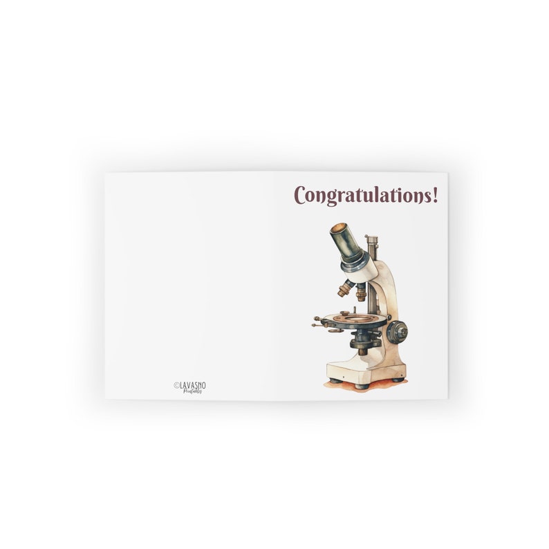 Microscope Congratulations Card, Research Geeky Graduation Card ...