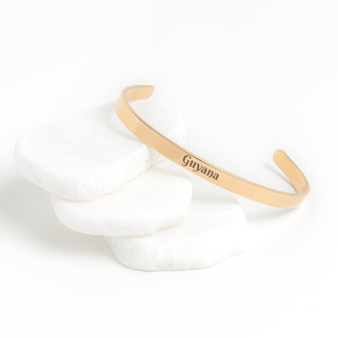 Guyana Bracelet, 18K Gold, Rose Gold or Silver Plated, Gift for ...