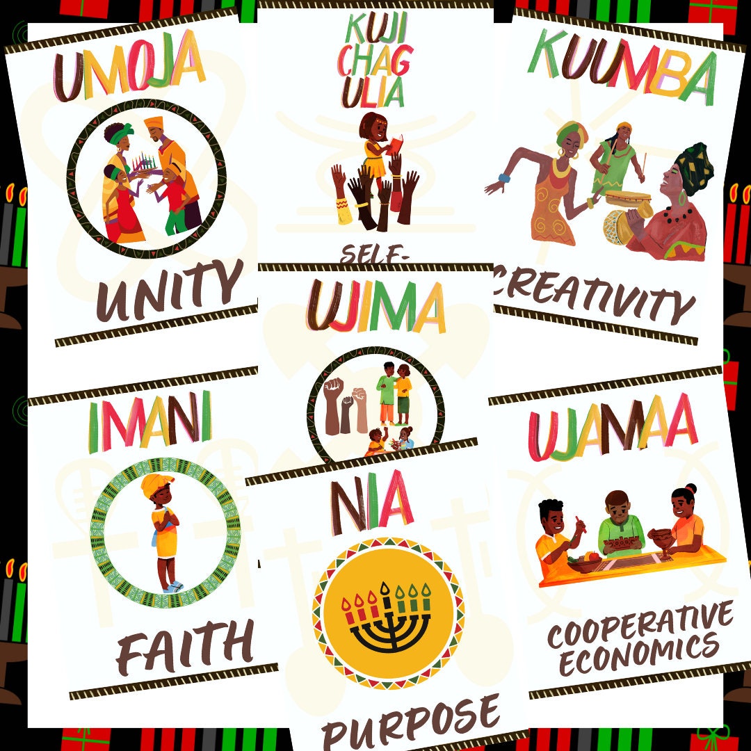 Kwanzaa Posters 7 Principles Printable Classroom Homeschool - Etsy