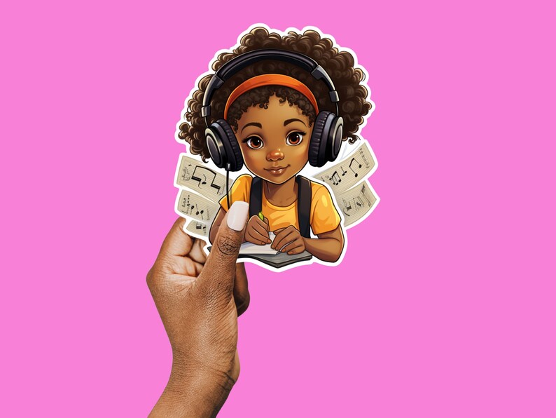 African American Girls Music Clipart, Black Girl PNG, Music Teacher ...