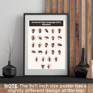 ASL Alphabet Poster With African American Hands Signing, Learn Teach ...