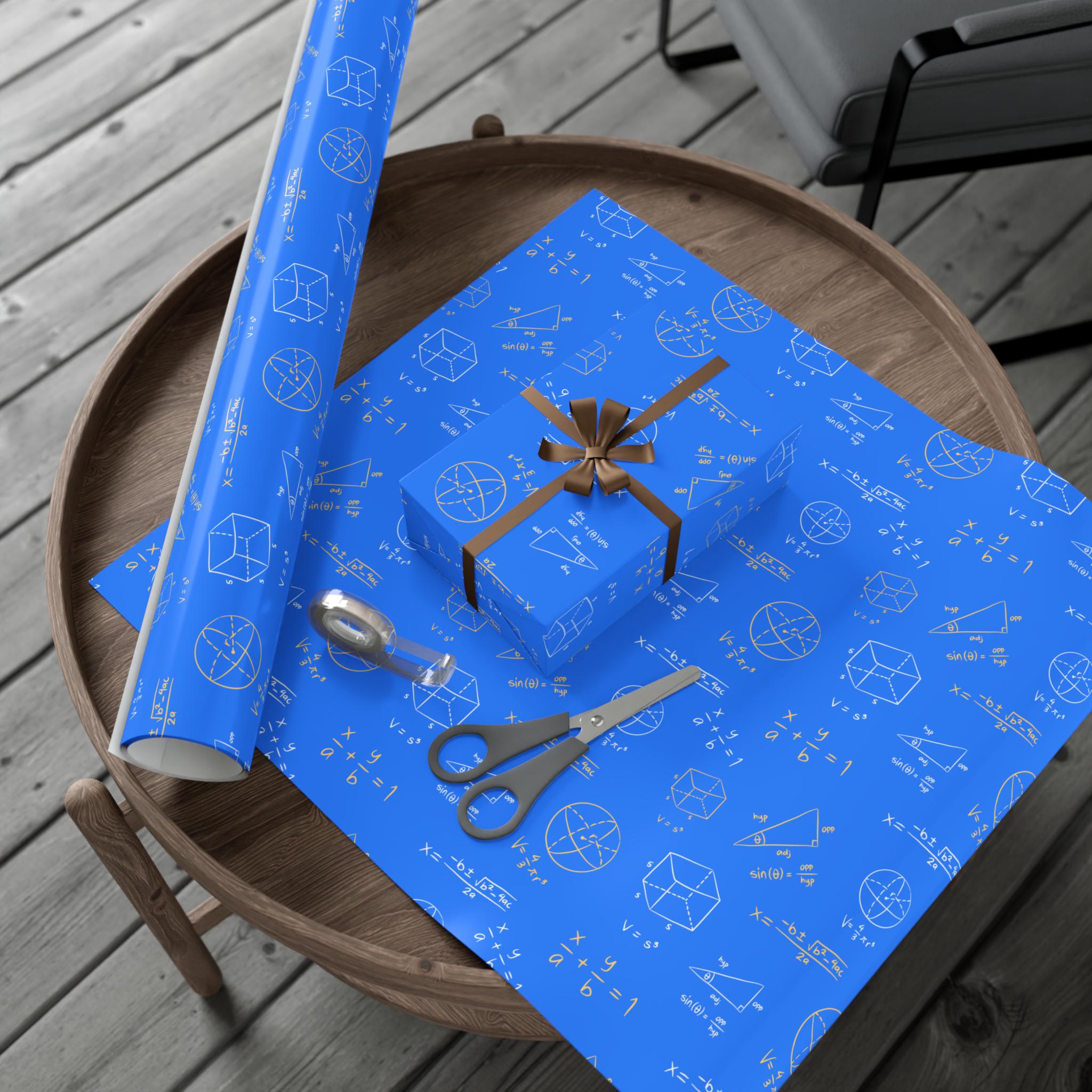 Math Gift Wrap, Trigonometry, Calculus Equations, Gift for Math Teacher ...