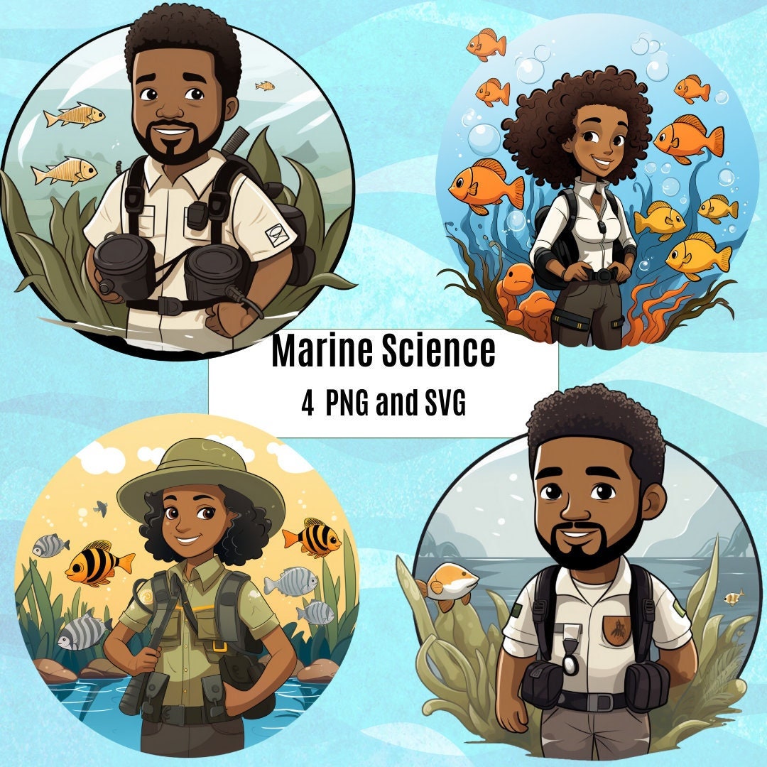 Marine Biology SVG, Marine Science Sticker, African American Science ...