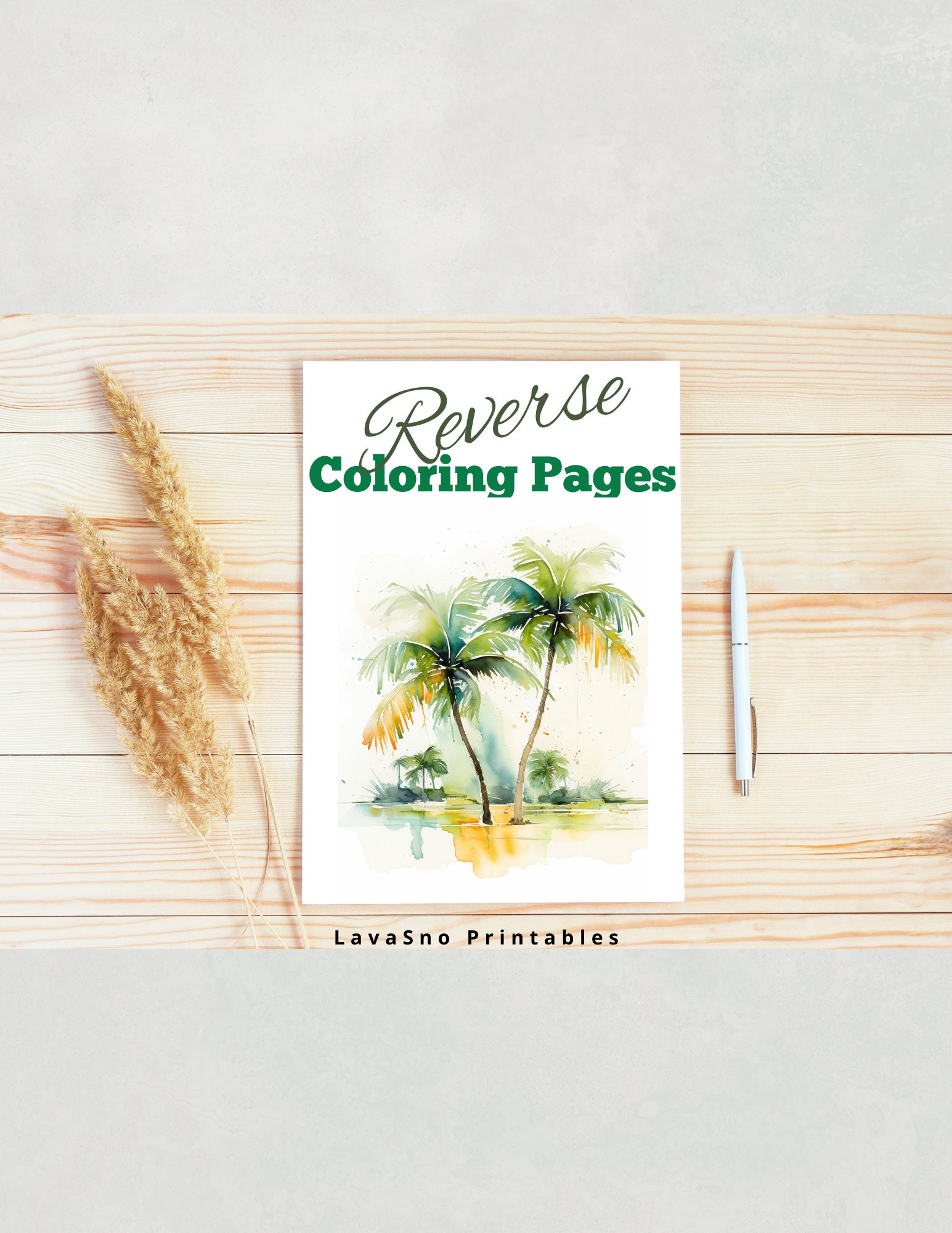 Reverse Coloring Book Backwards Coloring Pages Trees - Etsy
