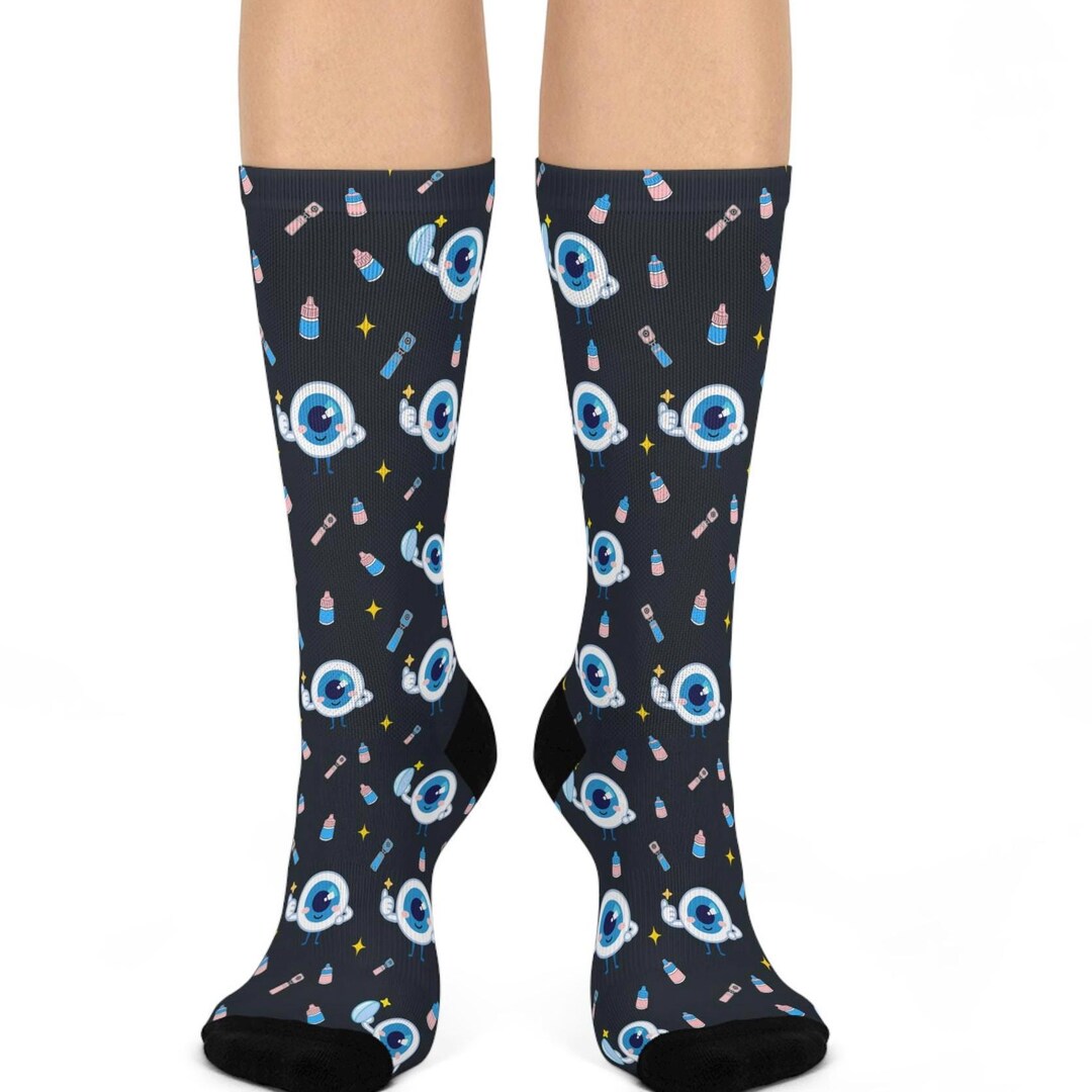 Ophthalmology Socks, Cute Eyeballs, Eye Drop Bottles, Gift for Eye ...