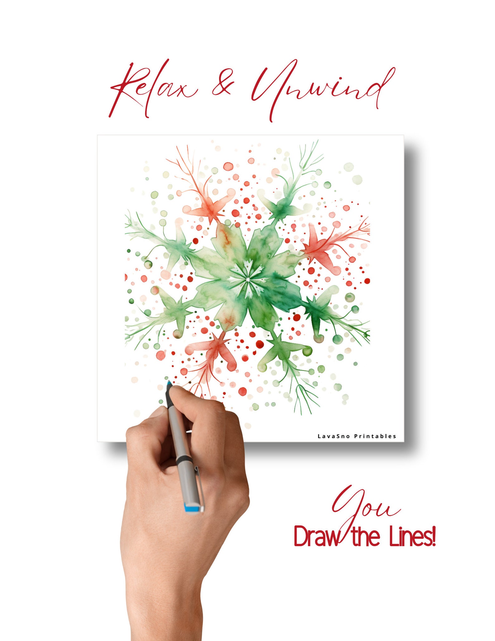 Christmas Reverse Coloring Pages, Holiday Backwards Coloring Book ...