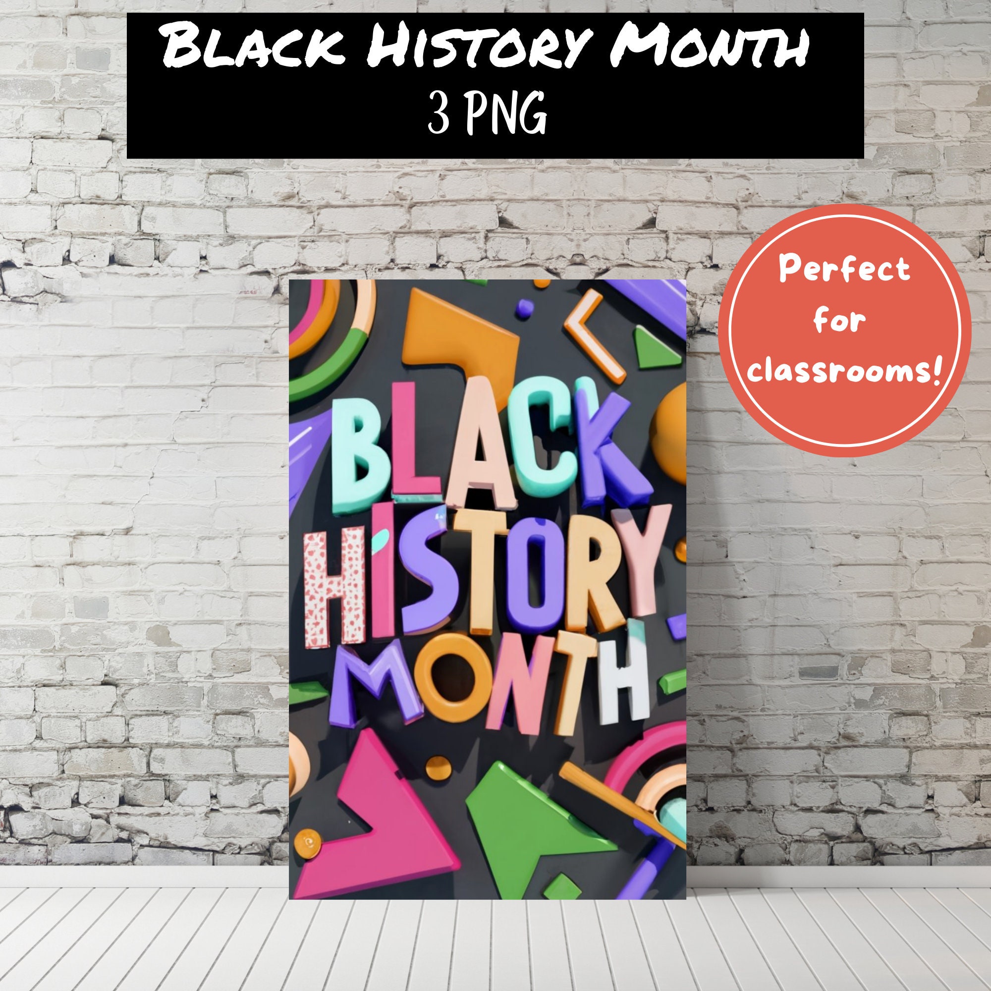 Black History Month Posters, BHM PNG Printable, Digital Paper ...