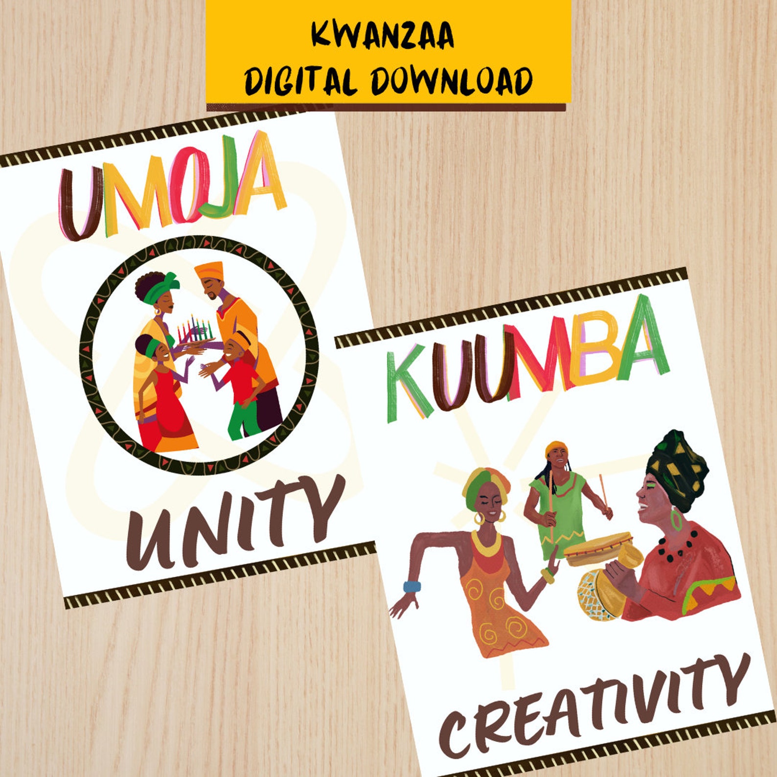 Kwanzaa Posters, 7 Principles Printable, Classroom Homeschool Decor ...