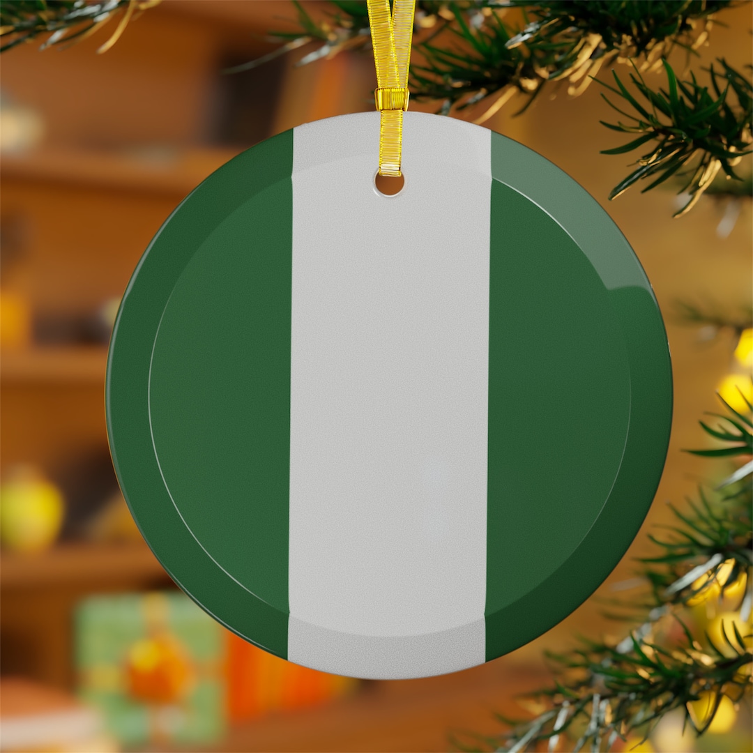 Nigeria Christmas Ornament, Gift for Nigerian Flag, Naija Glass ...