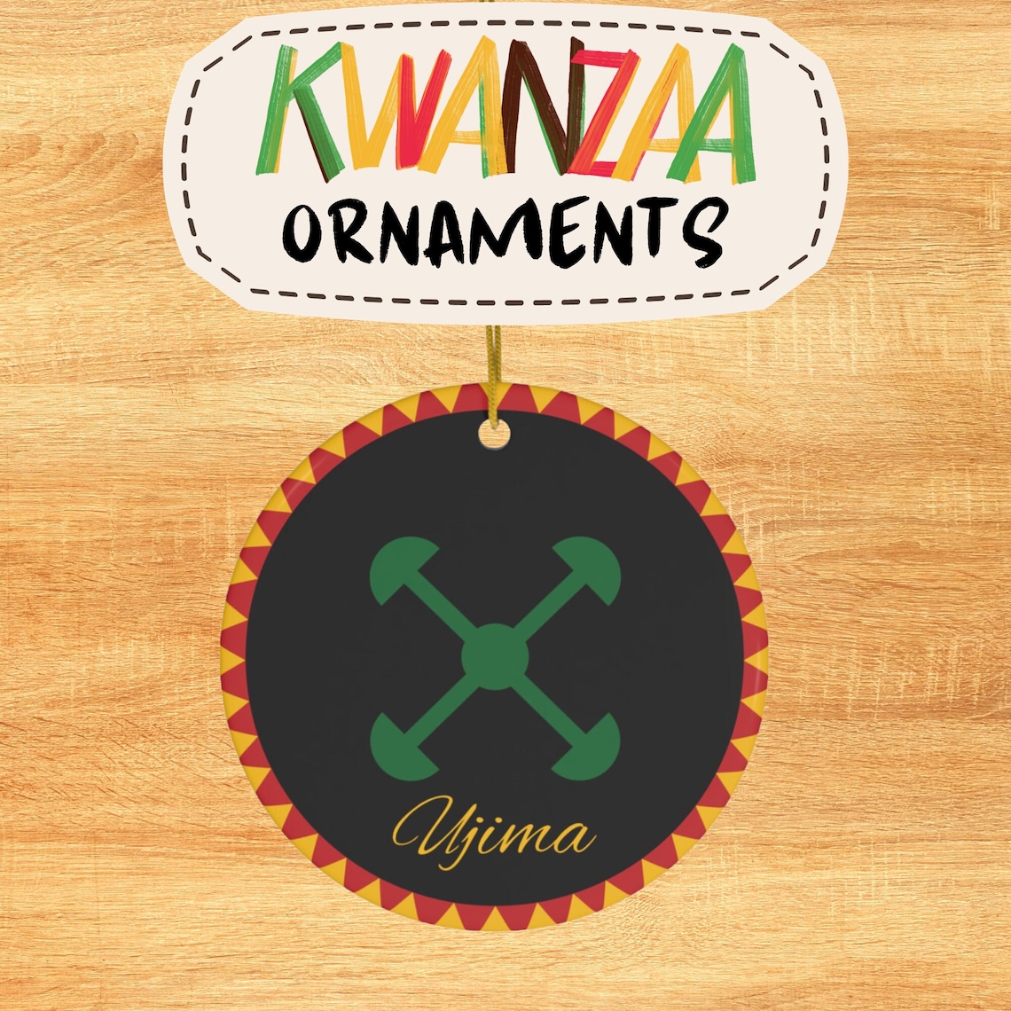 Ujima Kwanzaa Ornaments, Kwanzaa 7 Principles Collective Work and ...