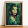 Blue Kitsch Lady 12 Art Print Inspired by Vladimir Tretchikoff, Mid ...