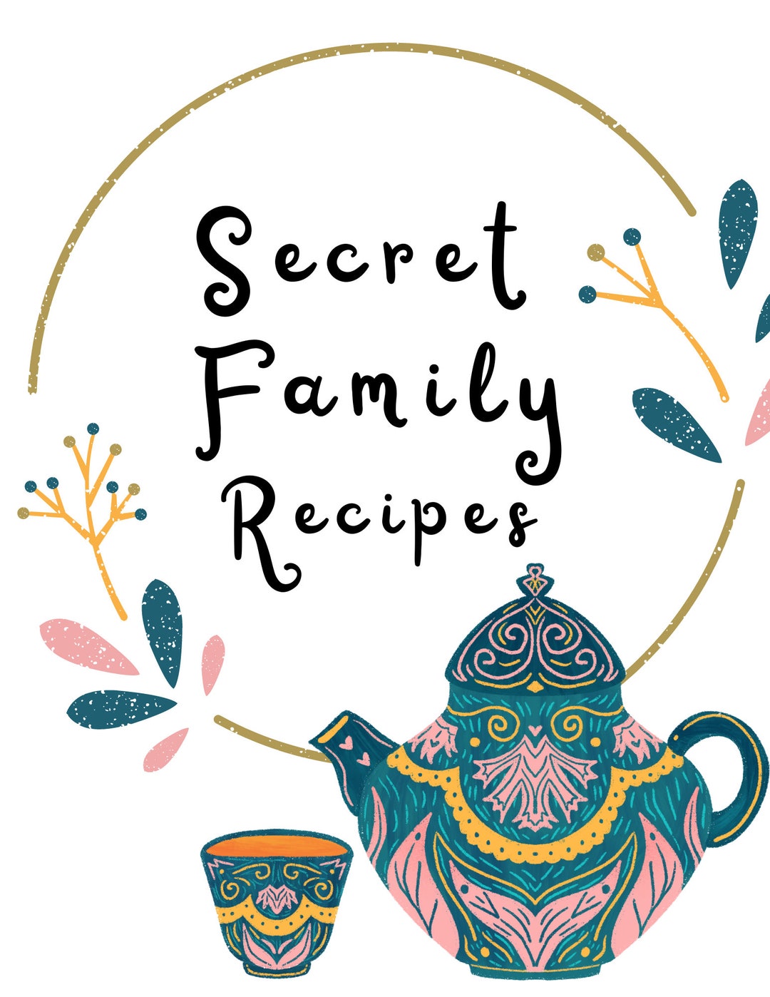 Recipe Binder Template ~ Teapots ~ Planner ~ Shopping List - Etsy