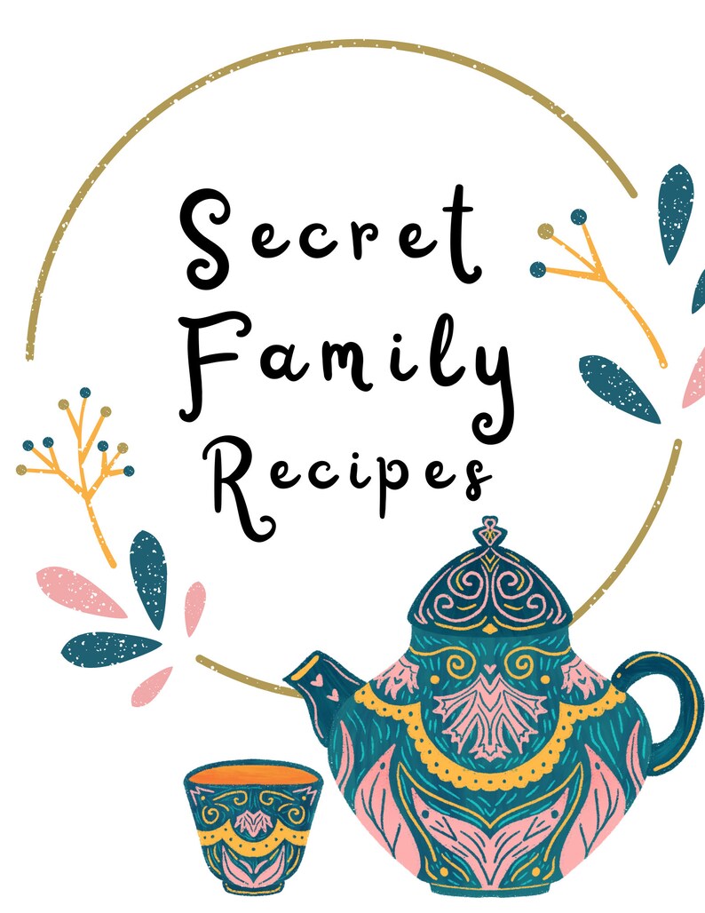 Recipe Binder Template Teapots Planner Shopping List - Etsy