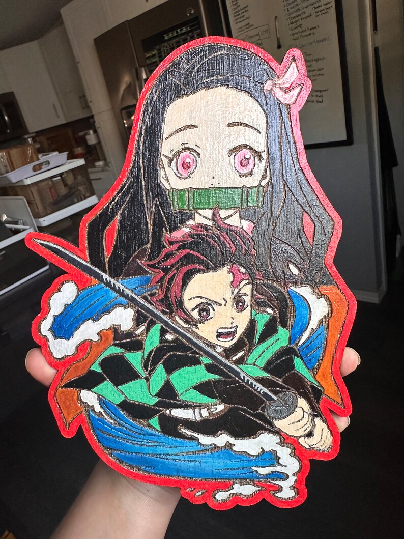 Wooden Engraved Anime Wall Art - Etsy