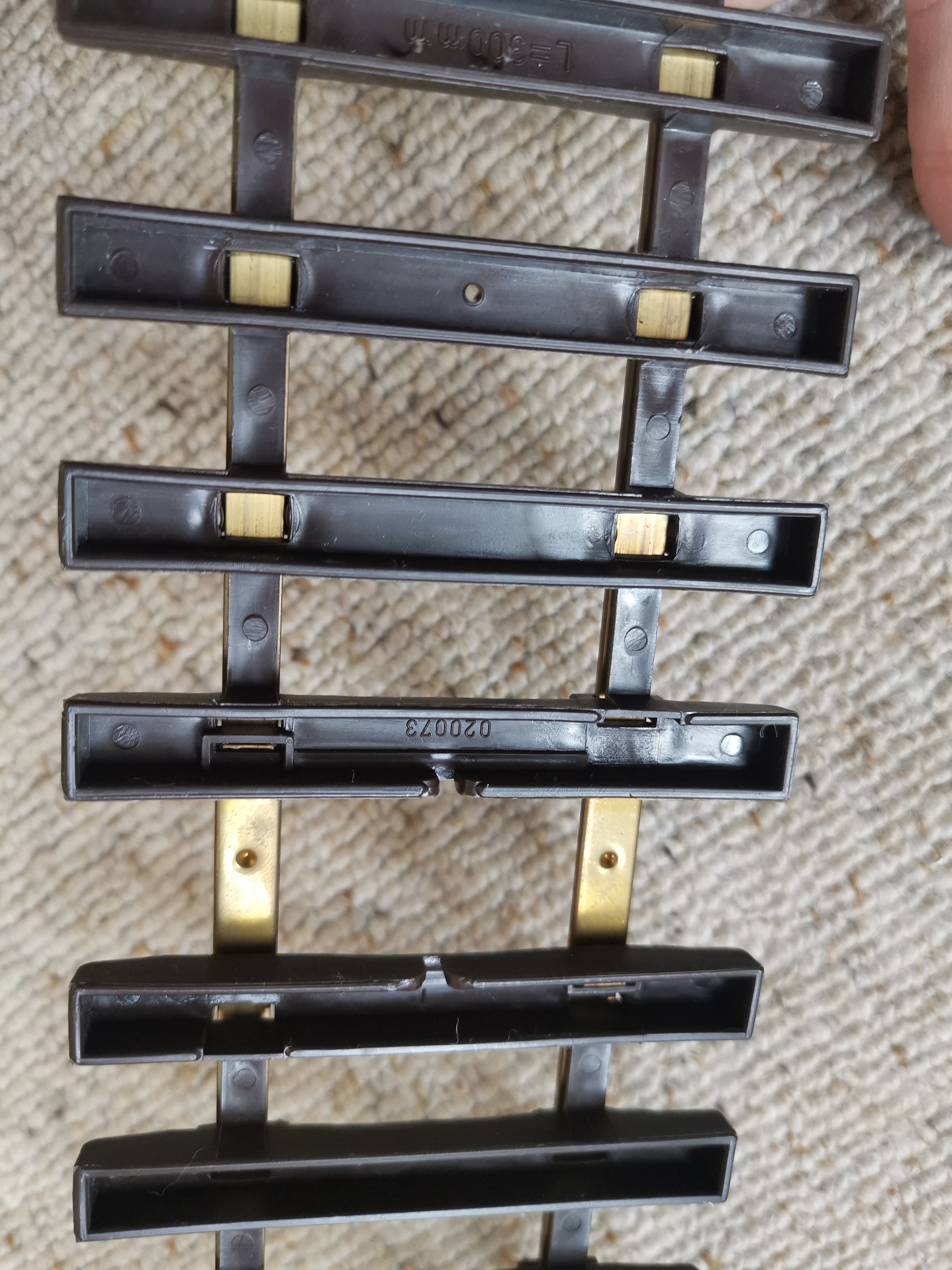 LGB 1000 L300 Mm Double Straight Solid Brass Rails With Brown Plastic ...