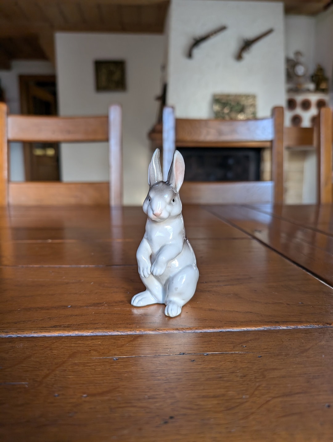 Vintage Ceramic Rabbit Figurine Bunny Collectible Animal Sculpture for ...