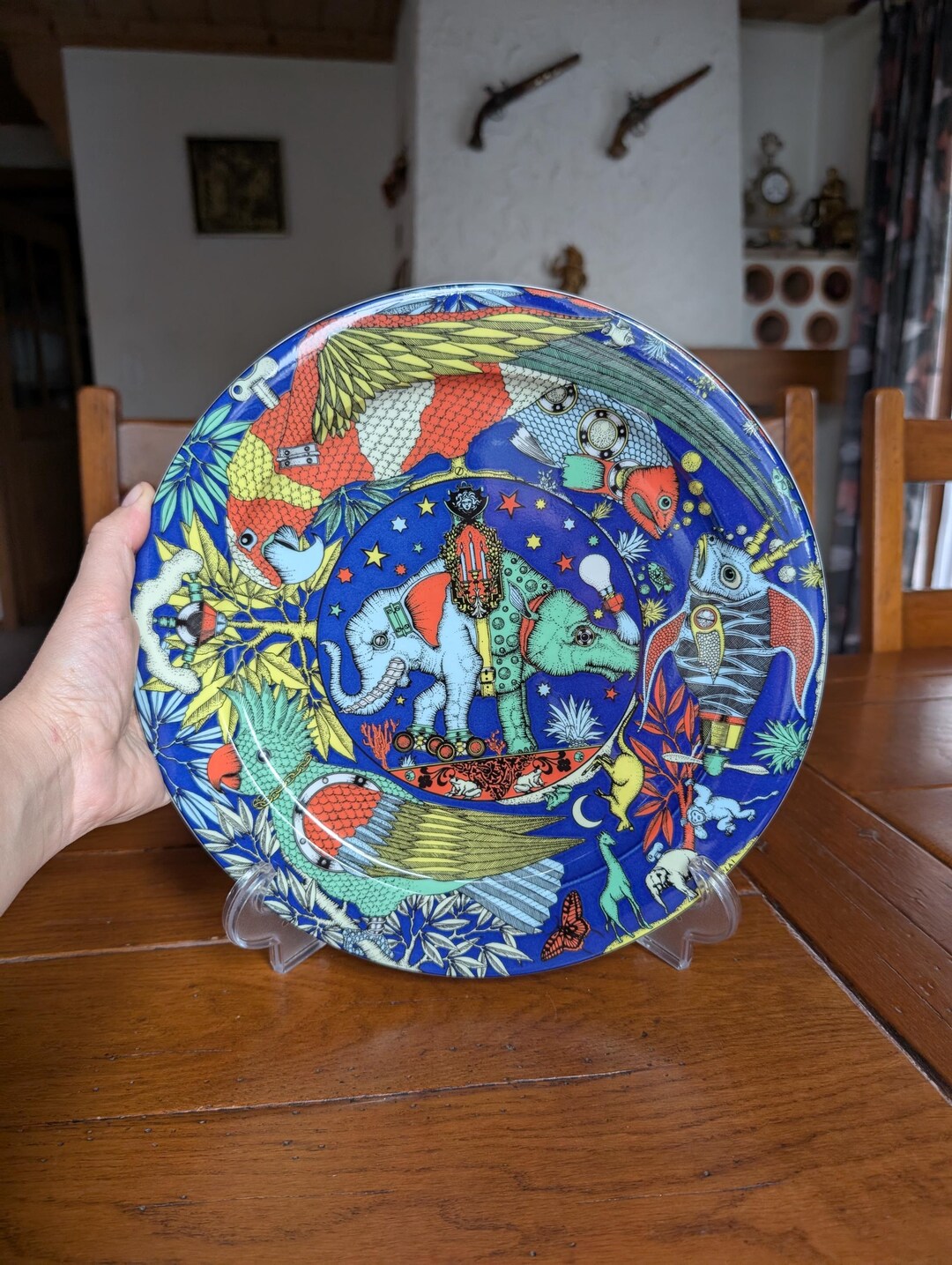 Bopla Langenthal Vintage Large Porcelain Serving Plate in Blue With a ...