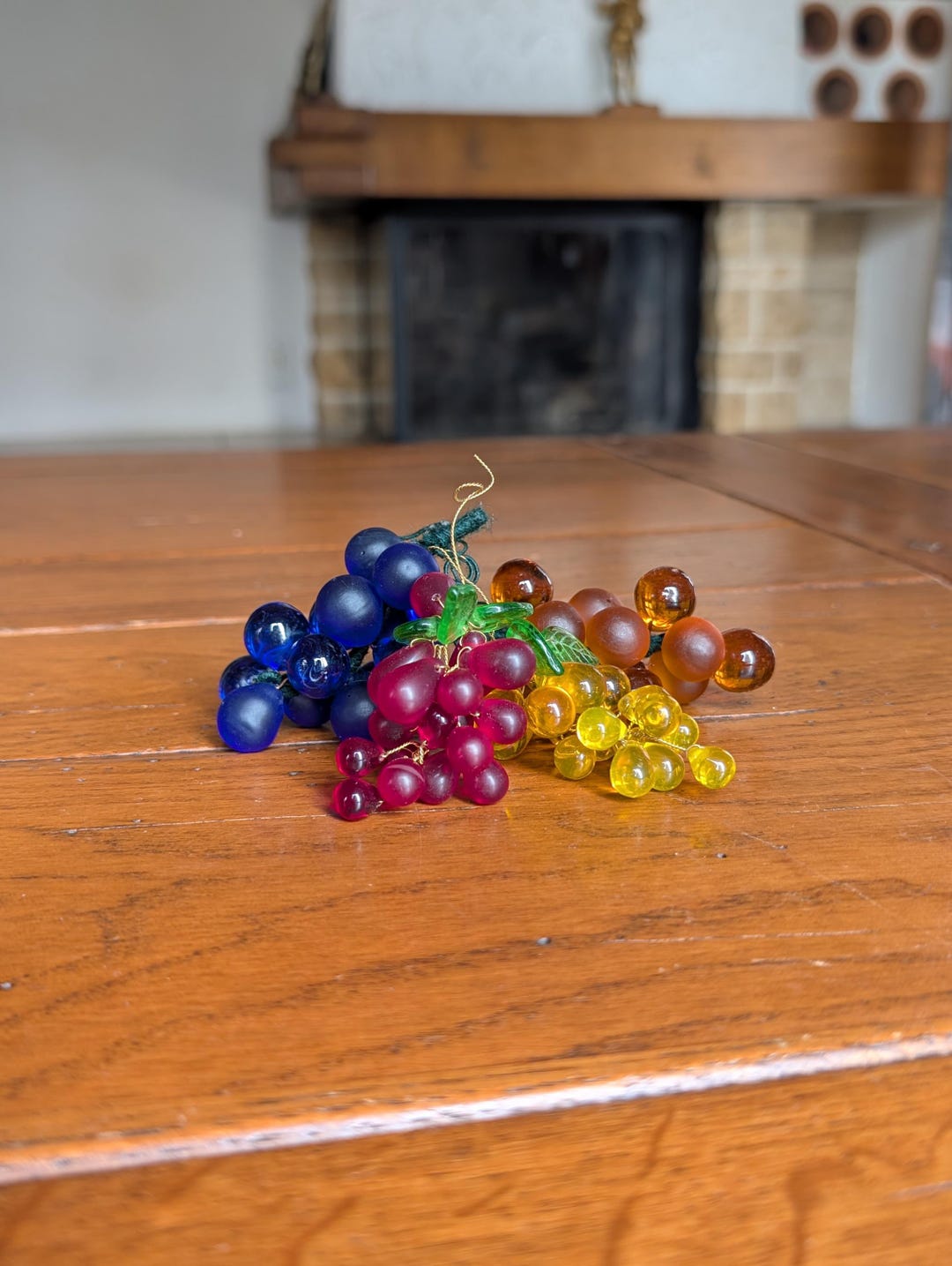 Set of 4 Vintage Glass Grape Clusters in Assorted Colors Mid-century ...