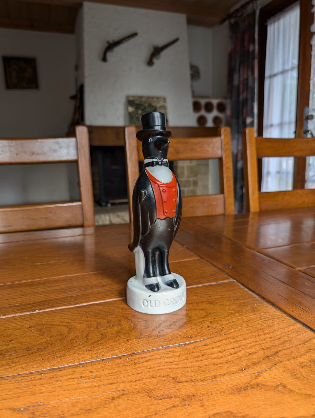Old Crow Bourbon Whiskey Vintage Plastic Statue of a Black Crow Wearing ...
