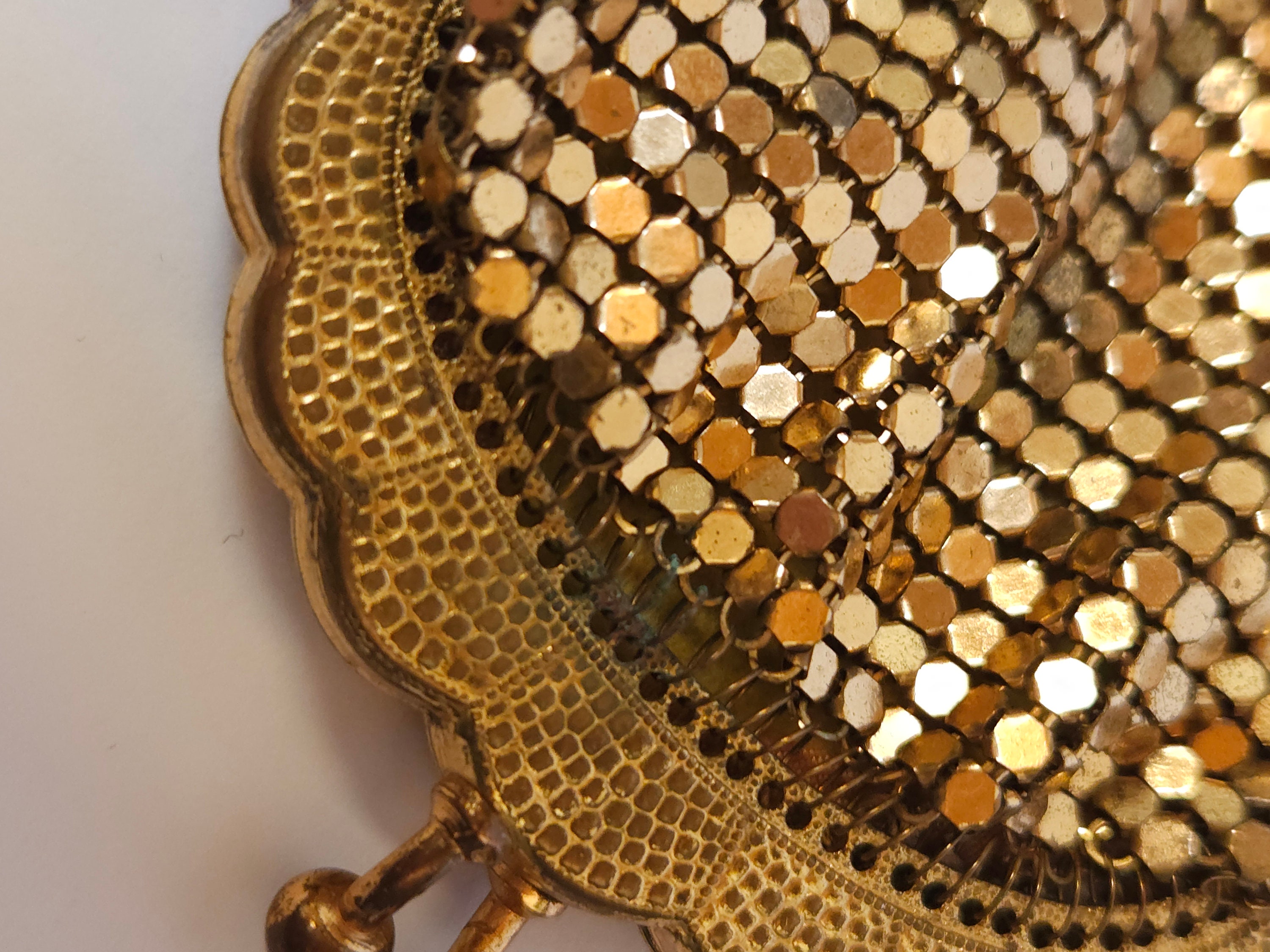 Vintage Gold Mesh Wallet With Kiss Clasp Choose Your Size - Etsy