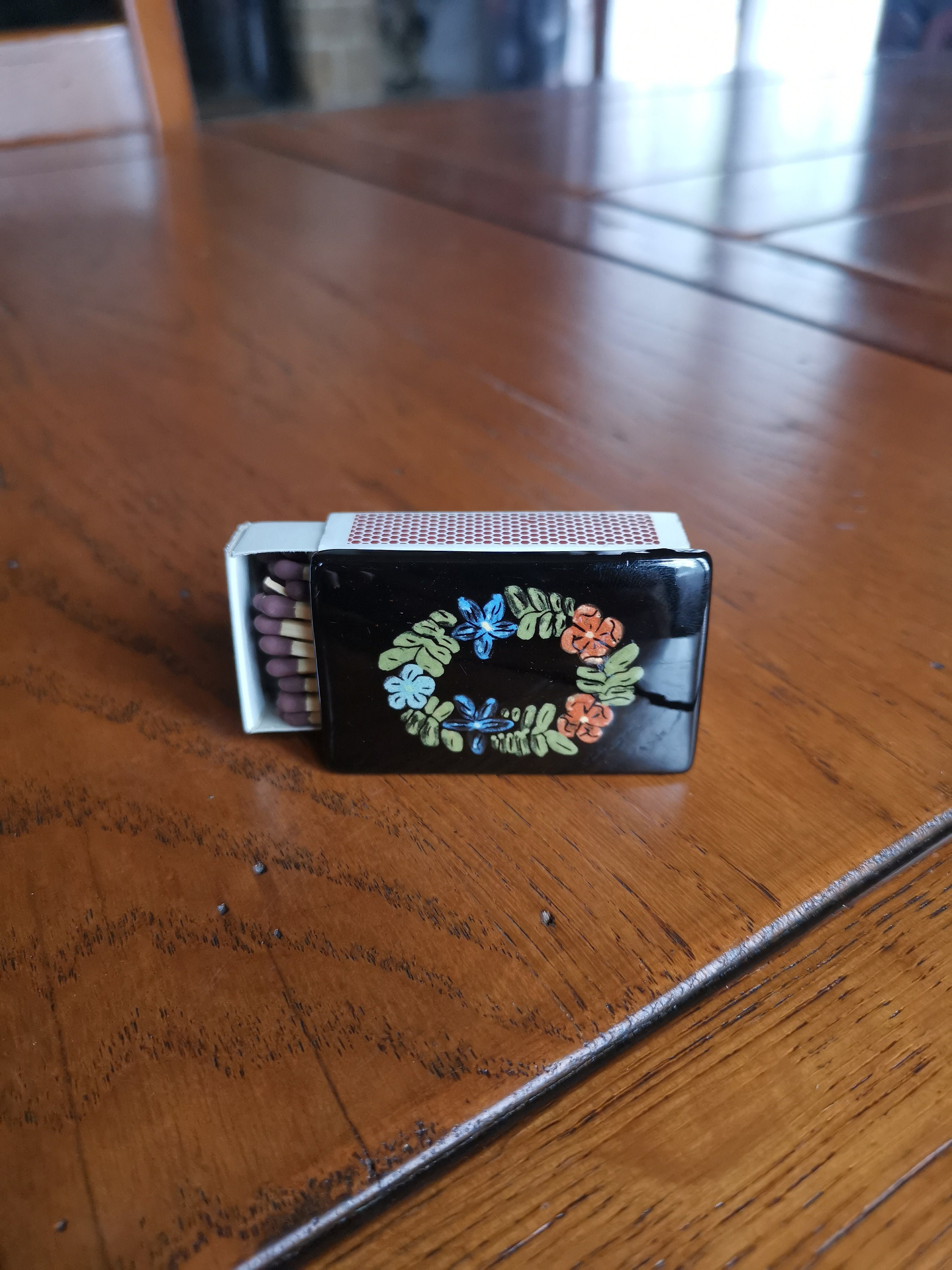 Vintage Ceramic Matchbox Depicting a Cow and the Matterhorn Mountain ...