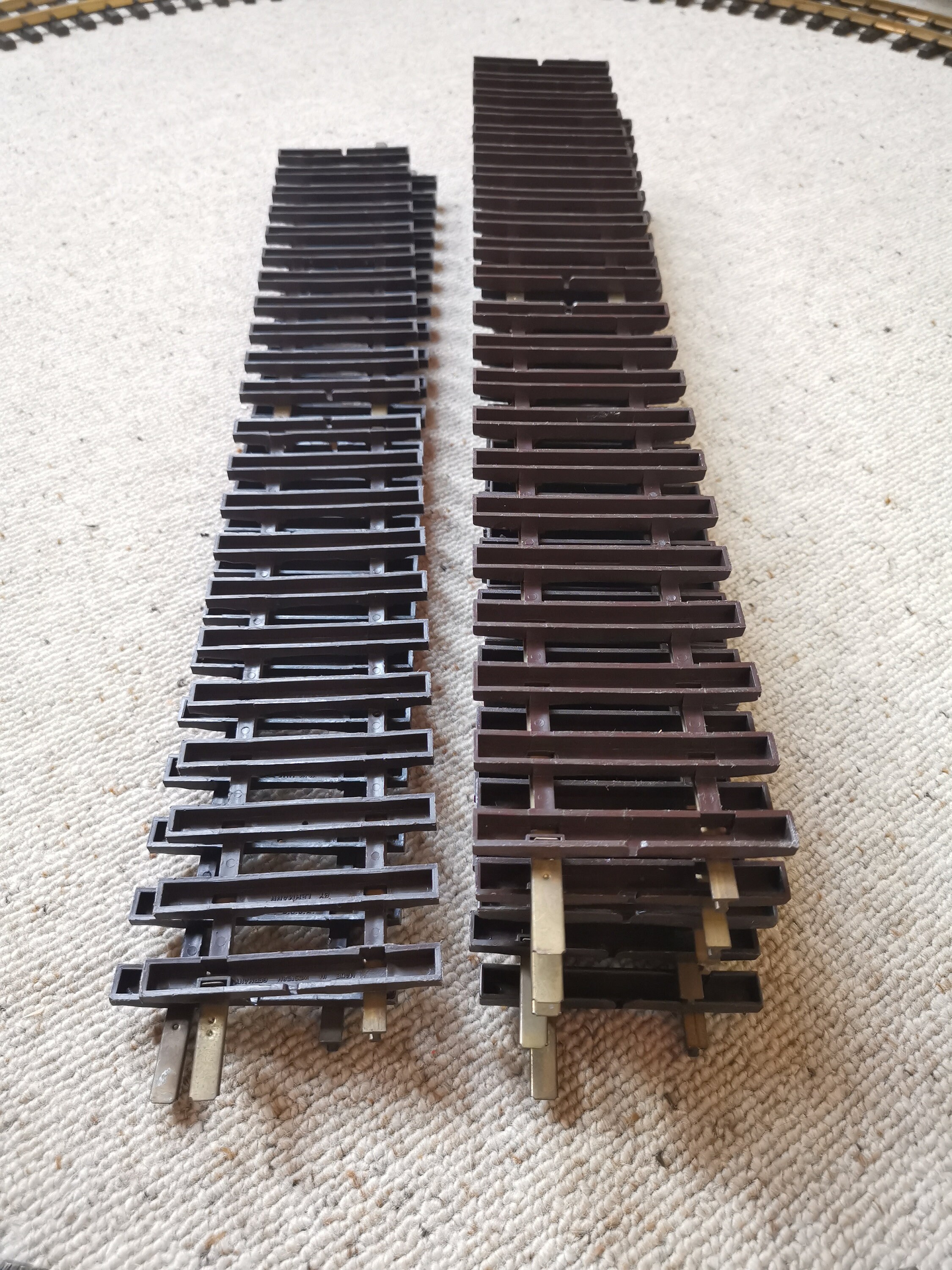 LGB 1000 L300 Mm Double Straight Solid Brass Rails With Brown Plastic ...