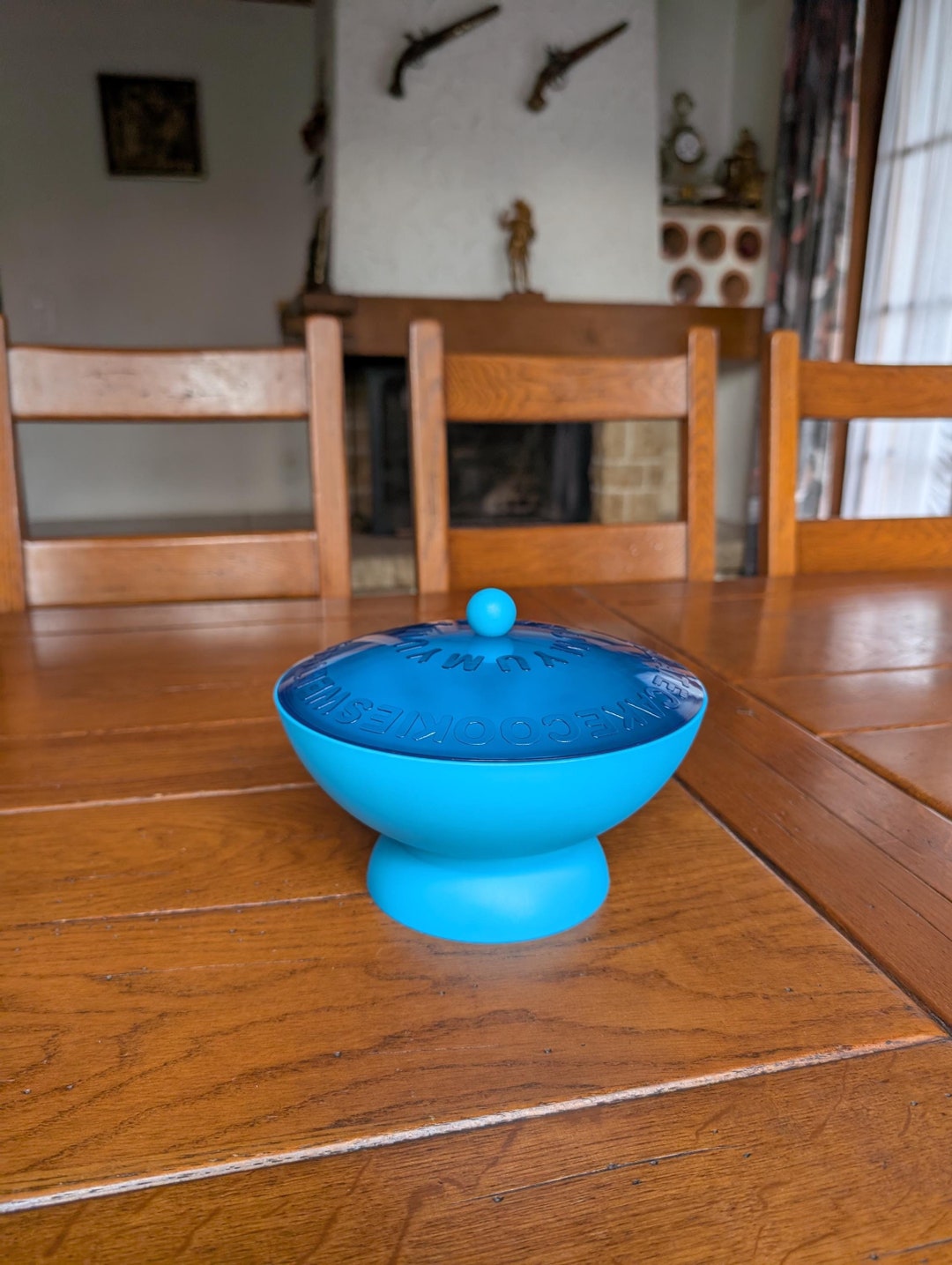 Alessi Italian Vintage Blue Plastic Biscuit Storage Container With ...