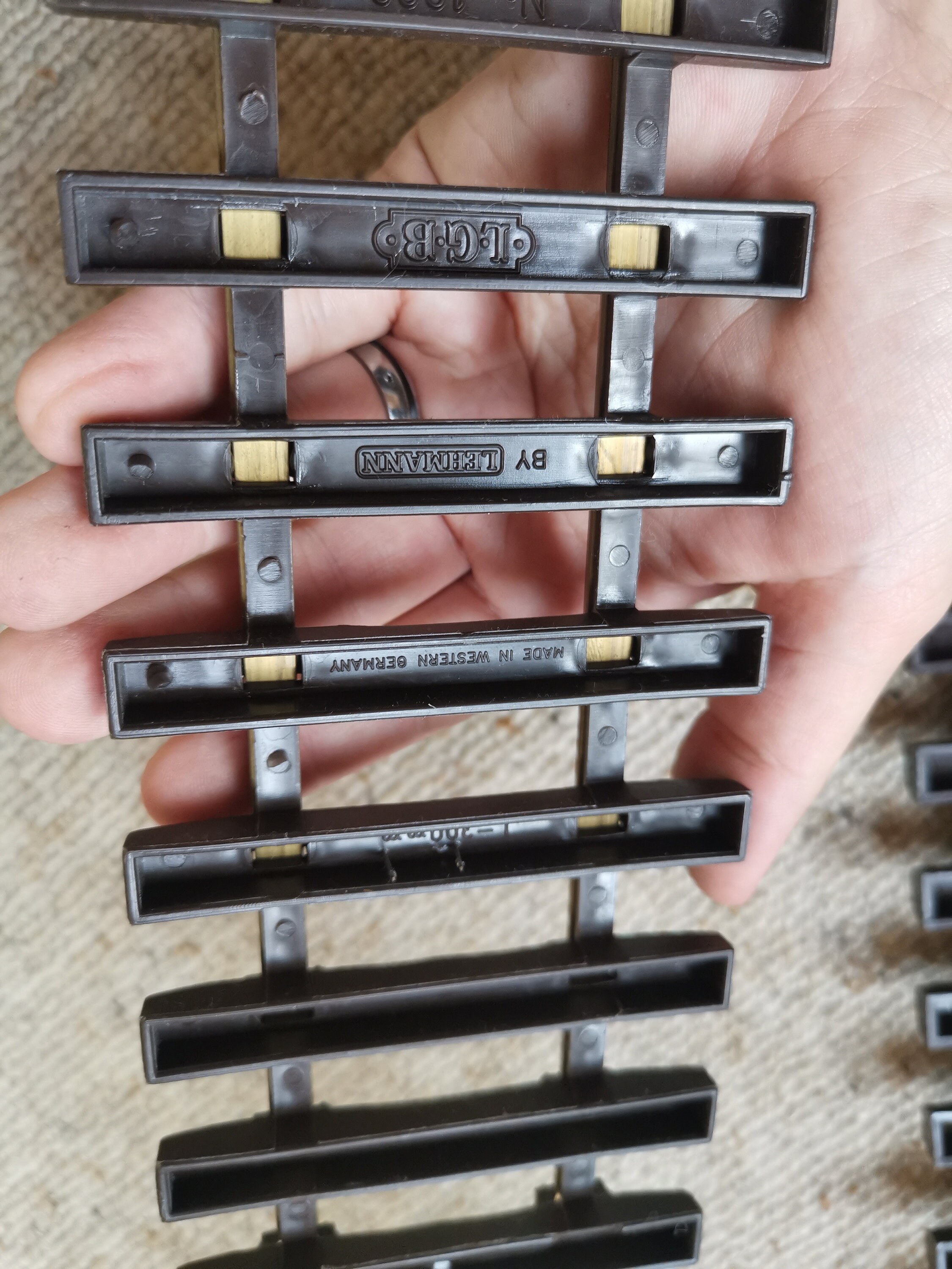 LGB 1000 L300 Mm Double Straight Solid Brass Rails With Brown Plastic ...