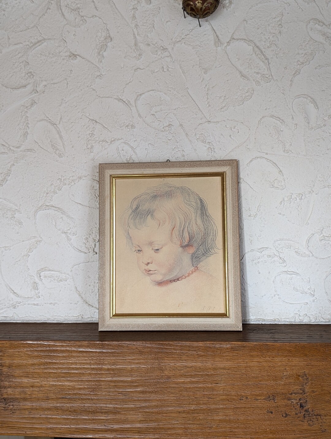 Peter Paul Rubens Portrait of a Little Boy Painted in Pencil in a Beige ...