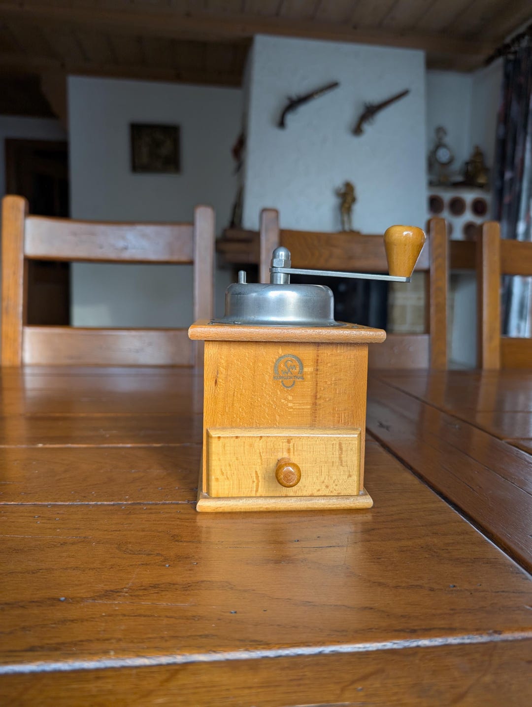 Klingenthal Vintage German Light Wood Closed Type Wooden Coffee Grinder ...