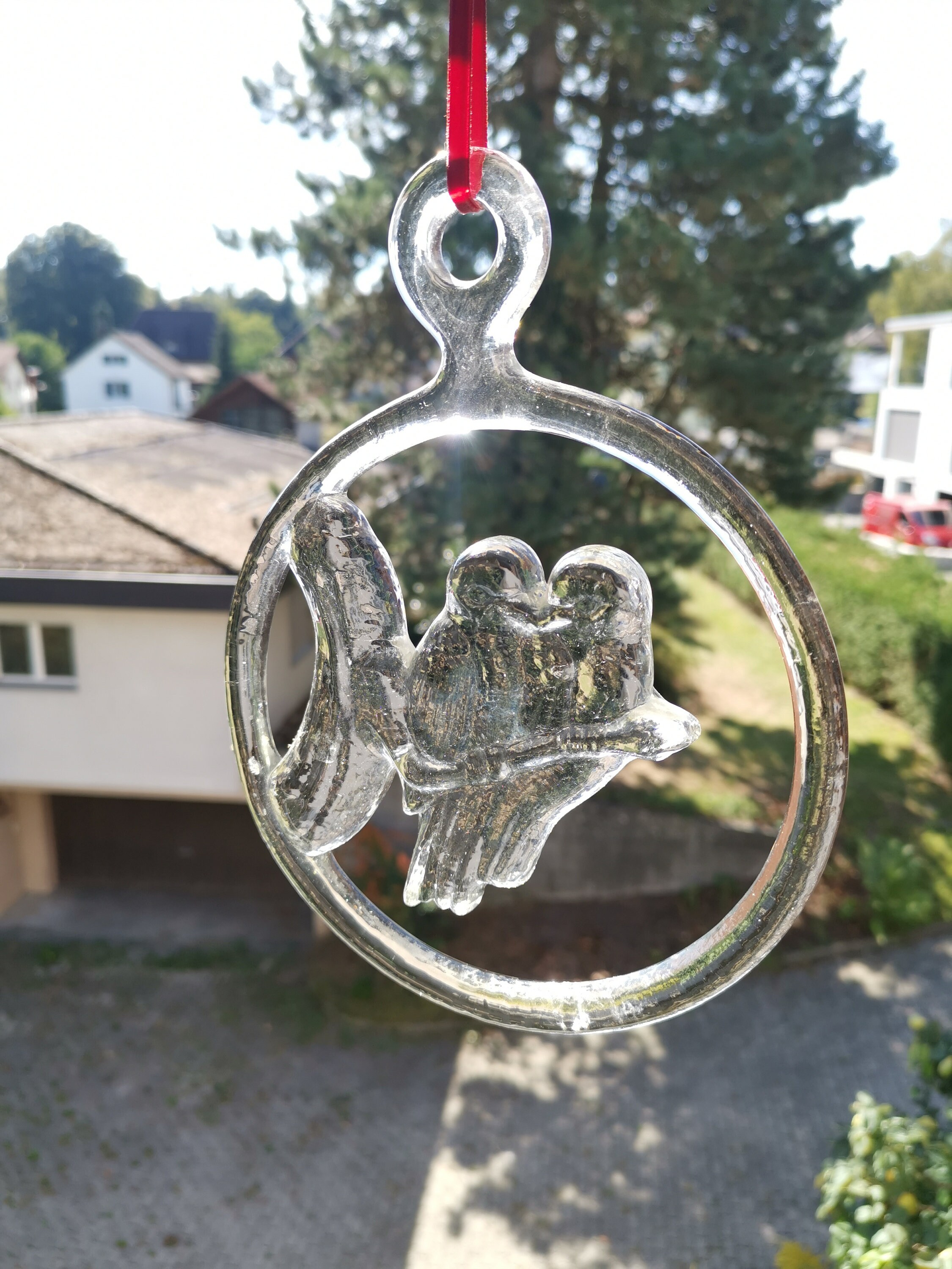 Vintage Sun Catcher 2 Birds on a Branch 9 23 Cm From Sweden by Kosta ...