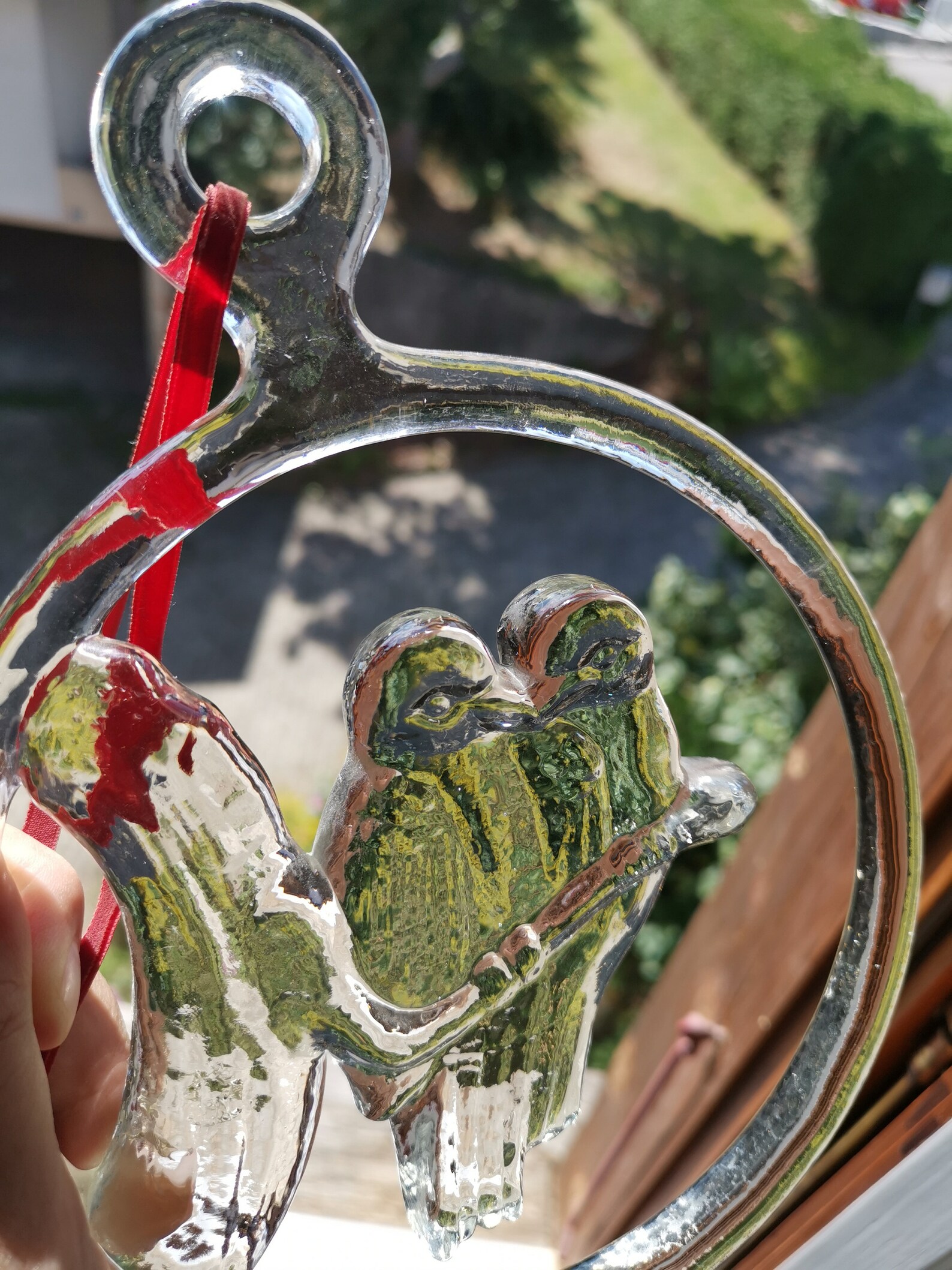 Vintage Sun Catcher 2 Birds on a Branch 9 23 Cm From Sweden by Kosta ...