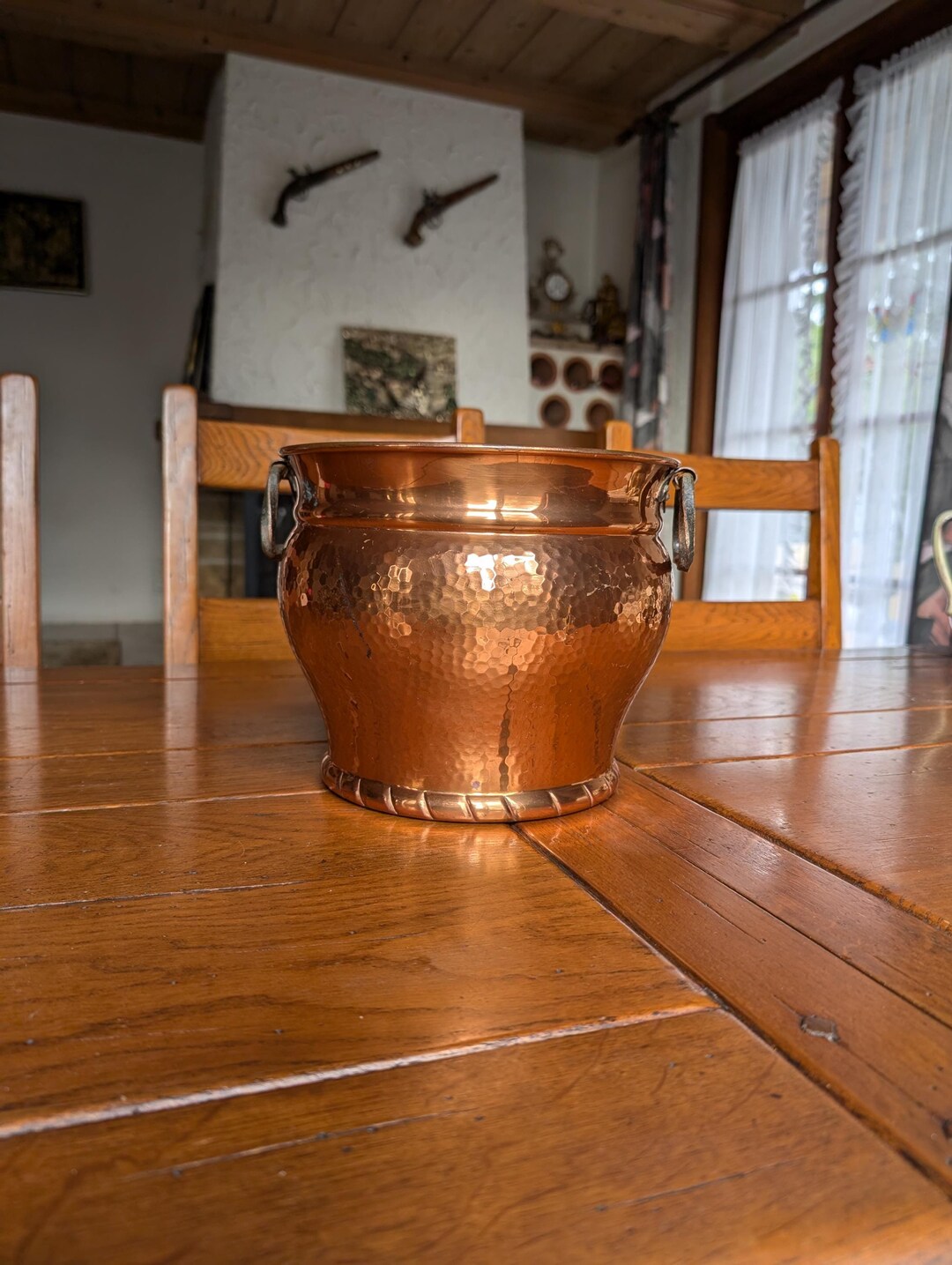 XXL Large Hand-hammered Copper Pot With Two Handles From Switzerland - Etsy